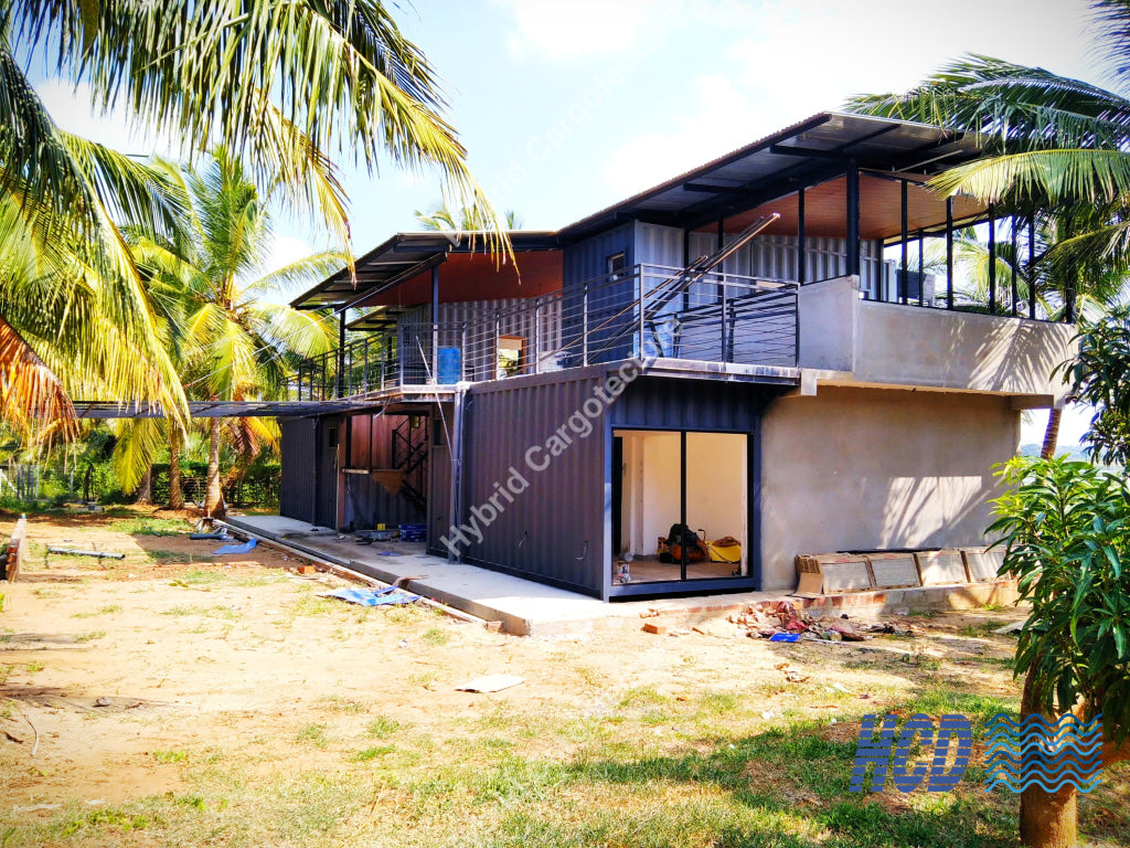 Structural Steel, Civil, and Shipping Container Villa in Hambantota ...
