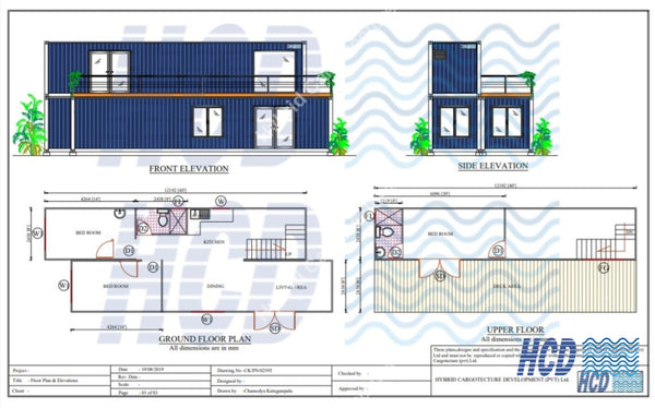 Container Home Layout Elevation